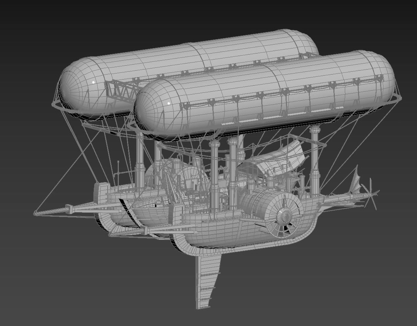 Steampunk Flyship 3D Model - TurboSquid 2336885