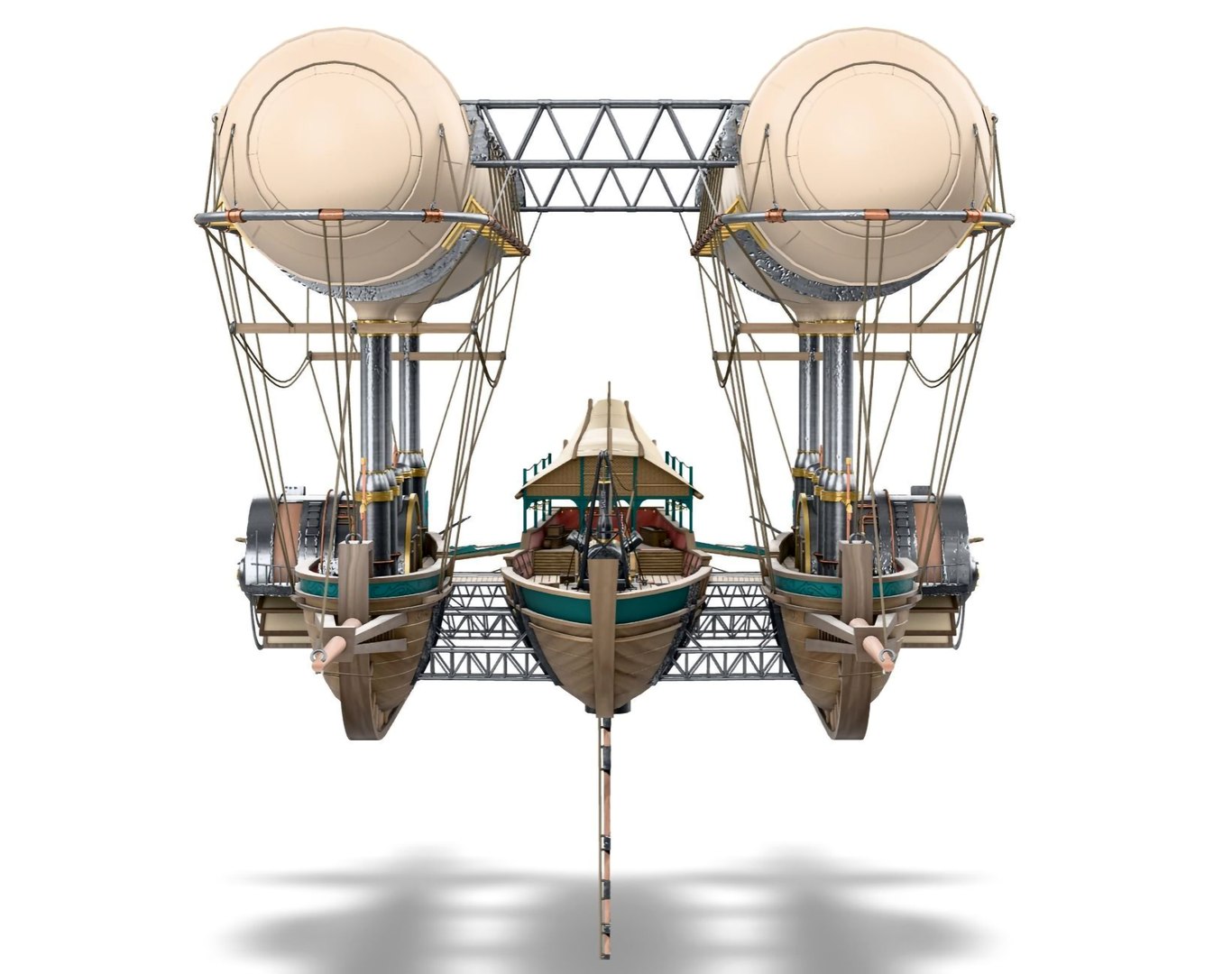 Steampunk Flyship 3D Model - TurboSquid 2336885