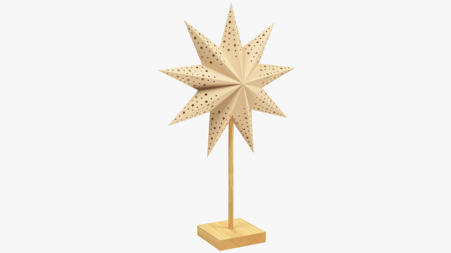 Standing Christmas Paper Star V2 Model - TurboSquid 2313924