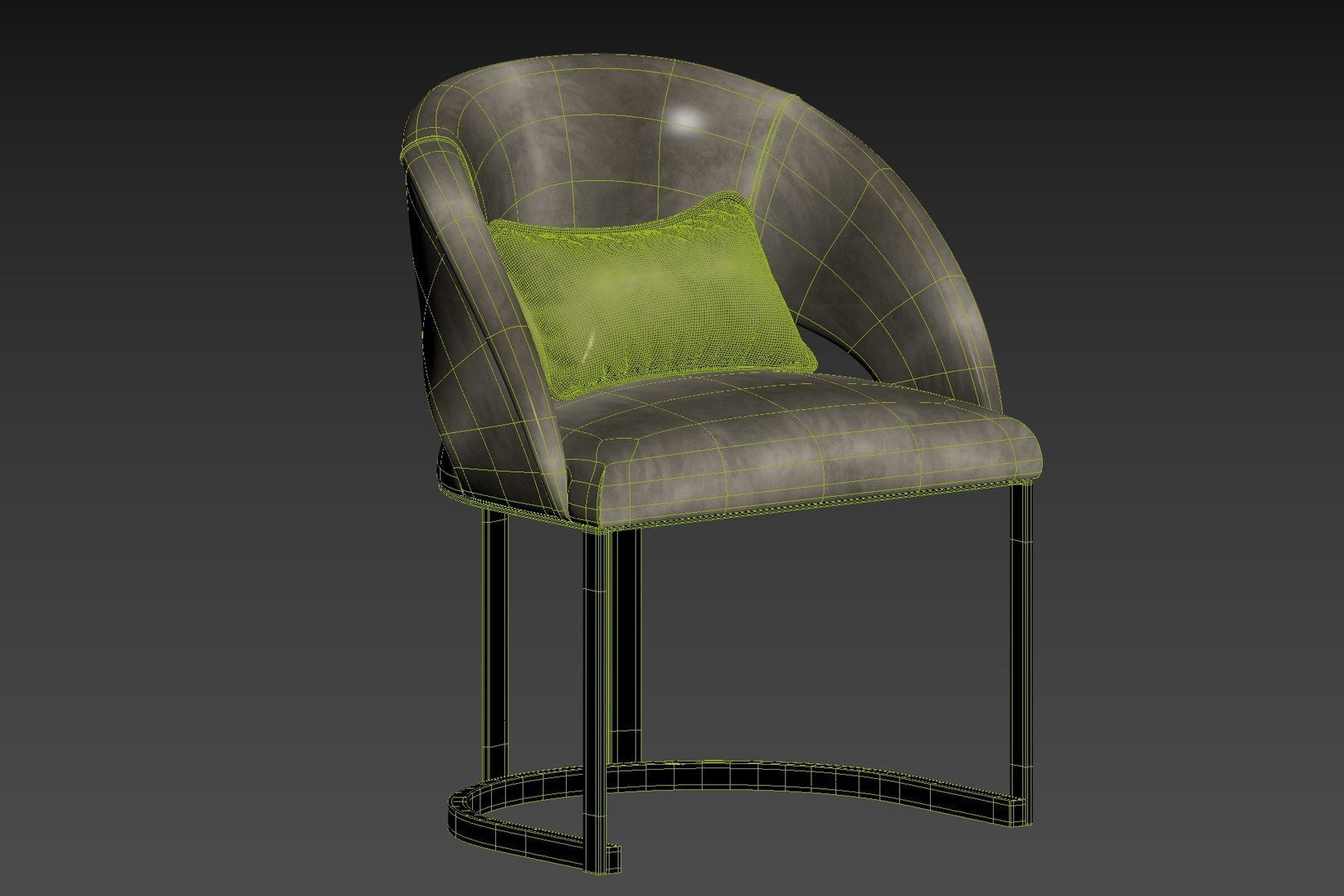 Holland Gray Velvet Chair 3D Model - TurboSquid 2290748