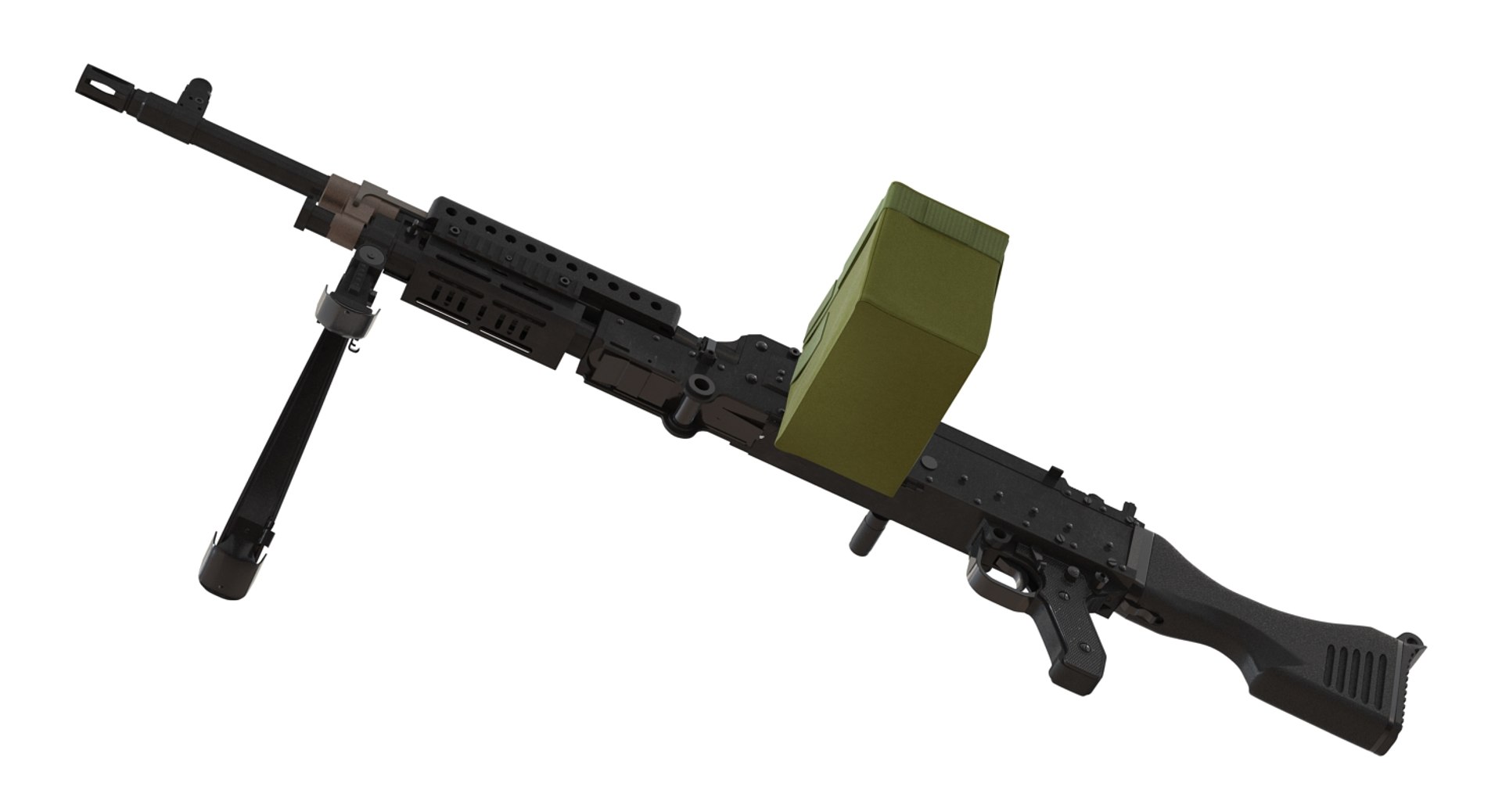 3d m240 machine gun model