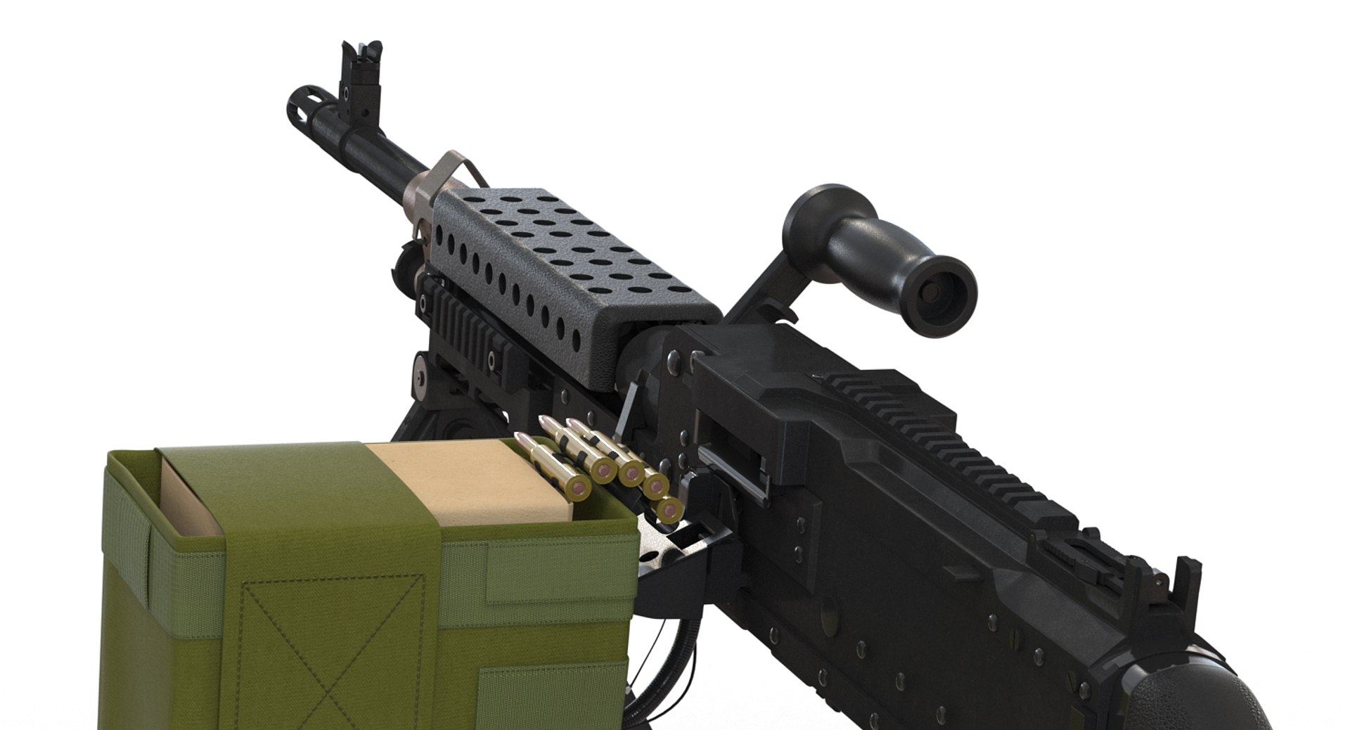 3d m240 machine gun model