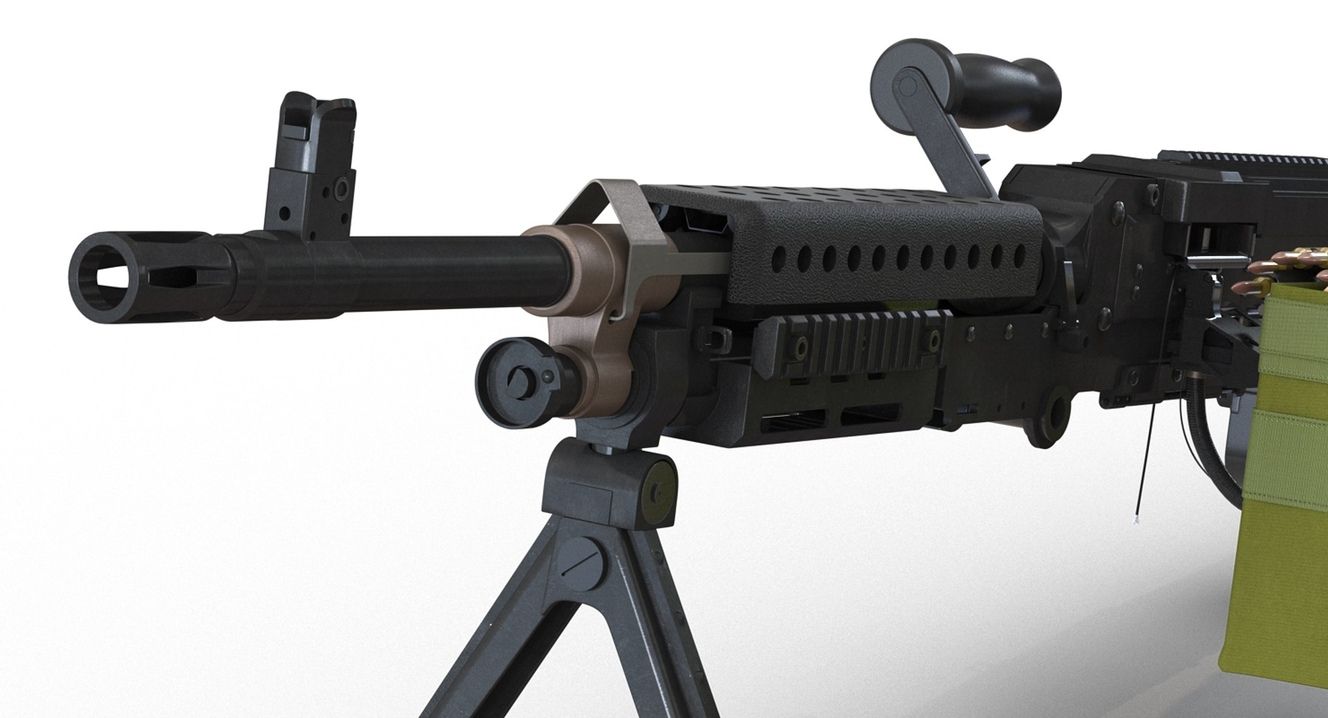 3d m240 machine gun model