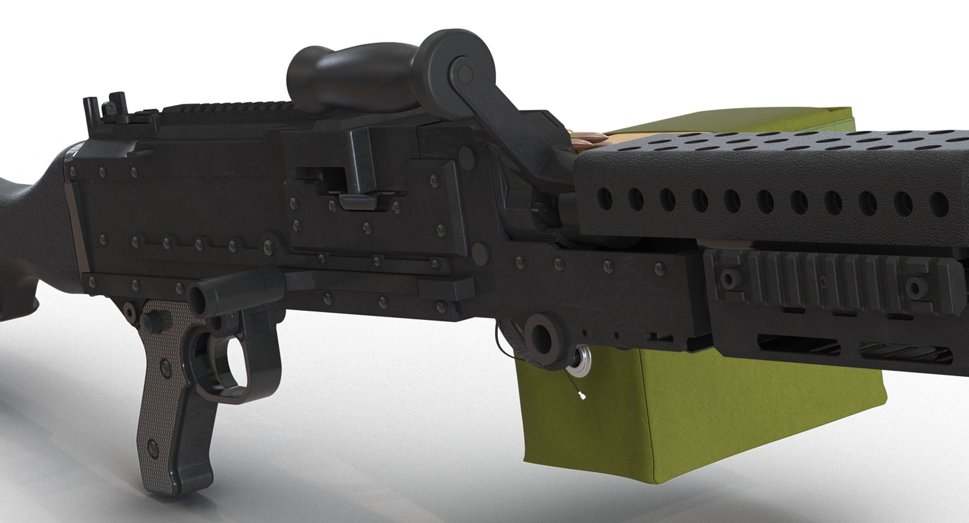 3d m240 machine gun model