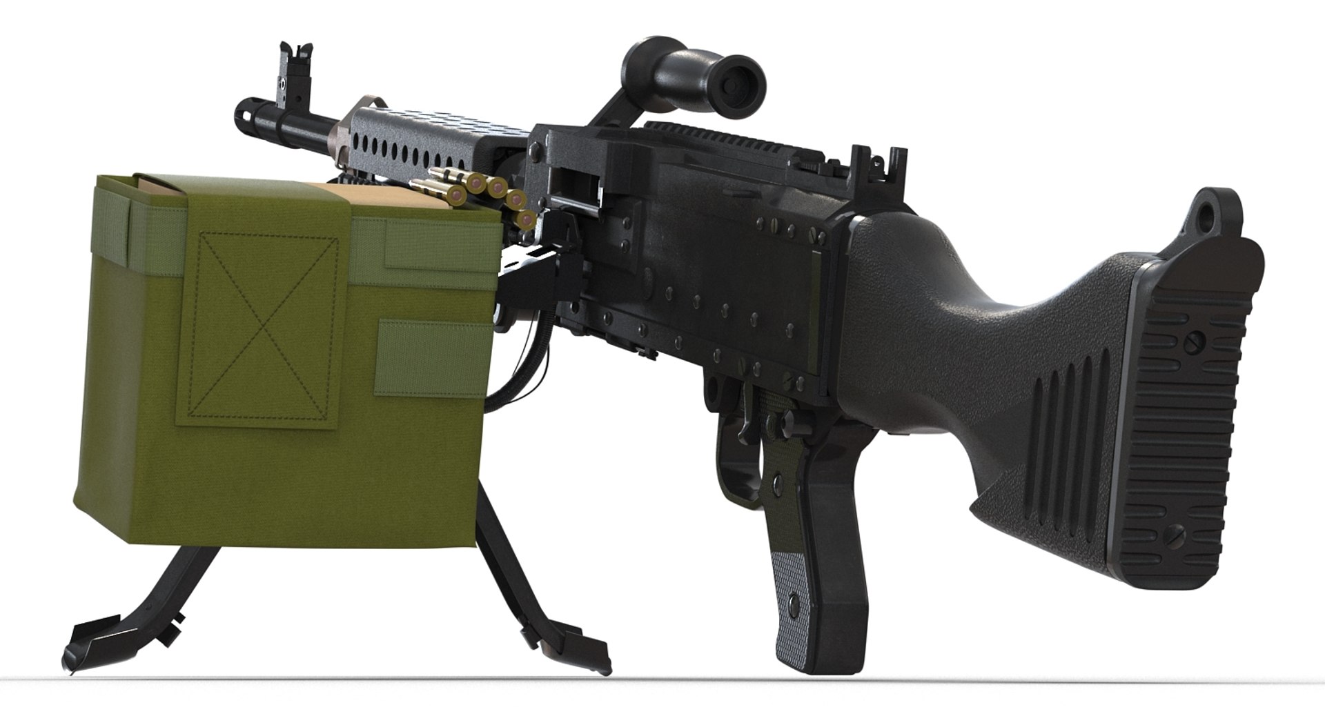 3d m240 machine gun model