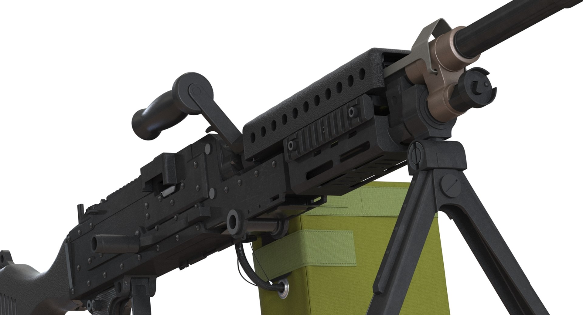 3d m240 machine gun model
