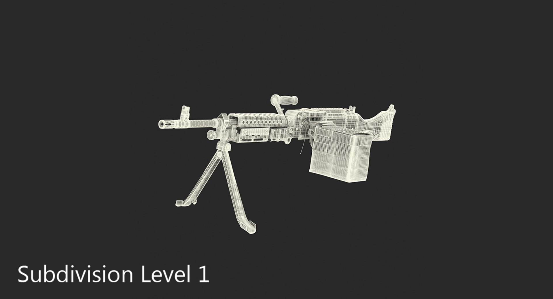 3d m240 machine gun model