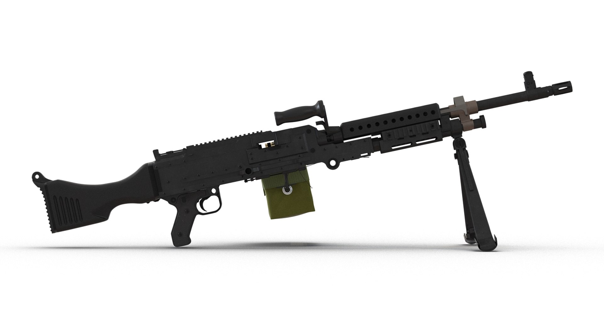 3d m240 machine gun model