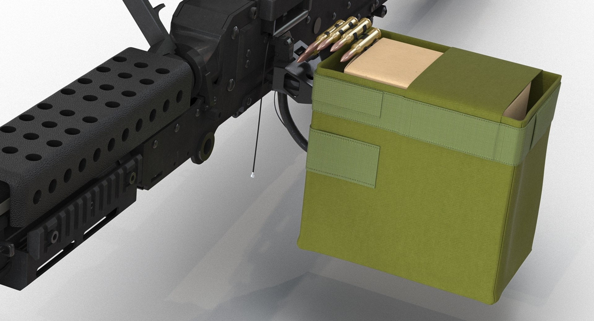 3d m240 machine gun model