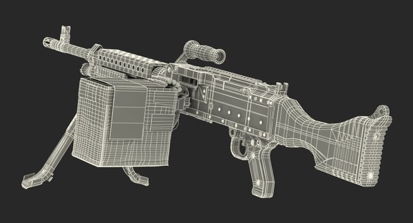 3d m240 machine gun model