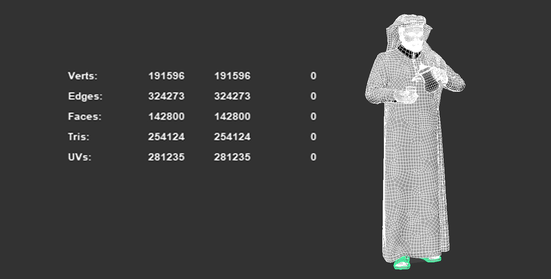 3D Arab Man Serving Traditional Coffee With Dallah Pot 3D Model ...