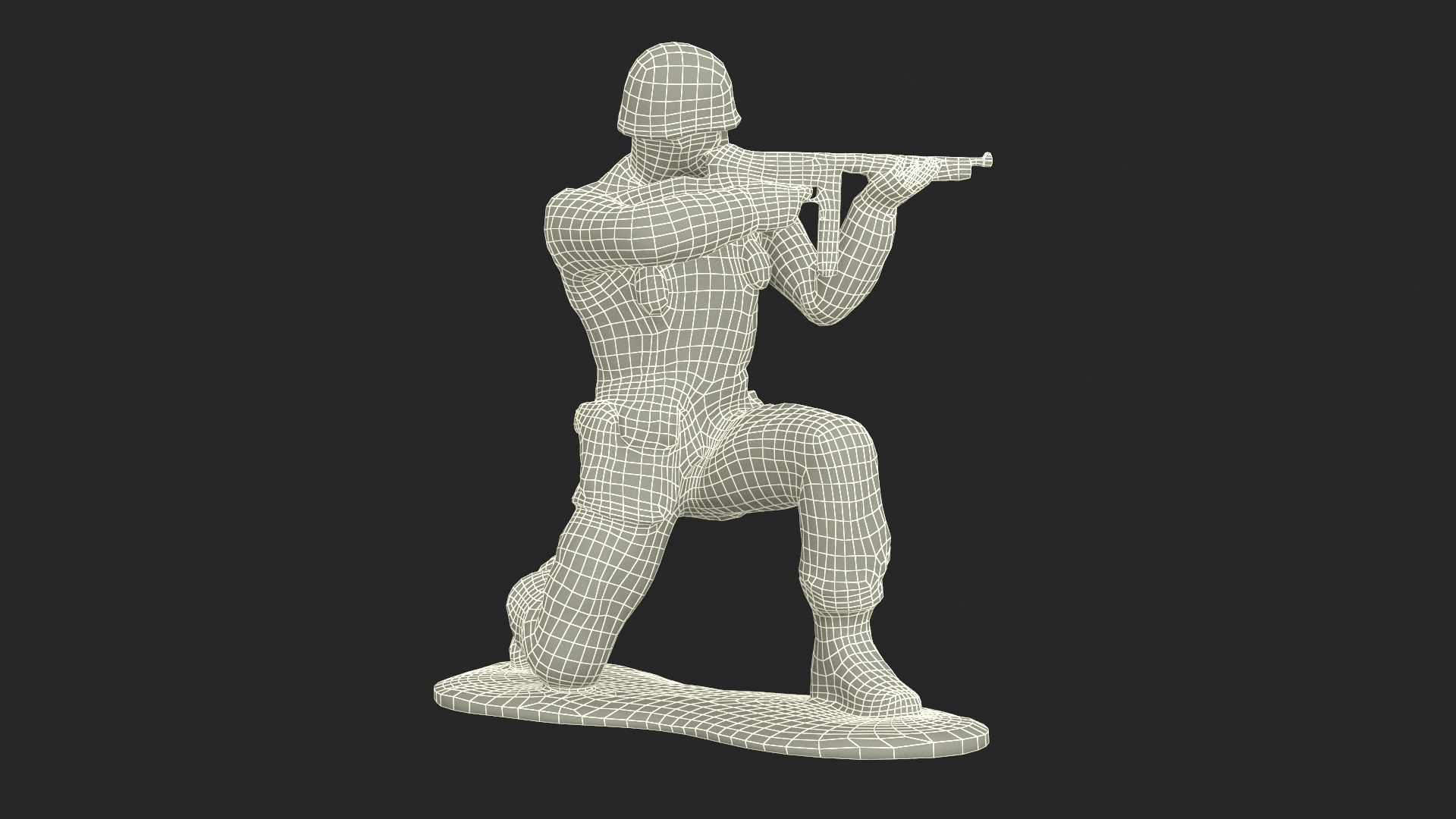 3D Toy Soldier Crouched Down Model - TurboSquid 2185730