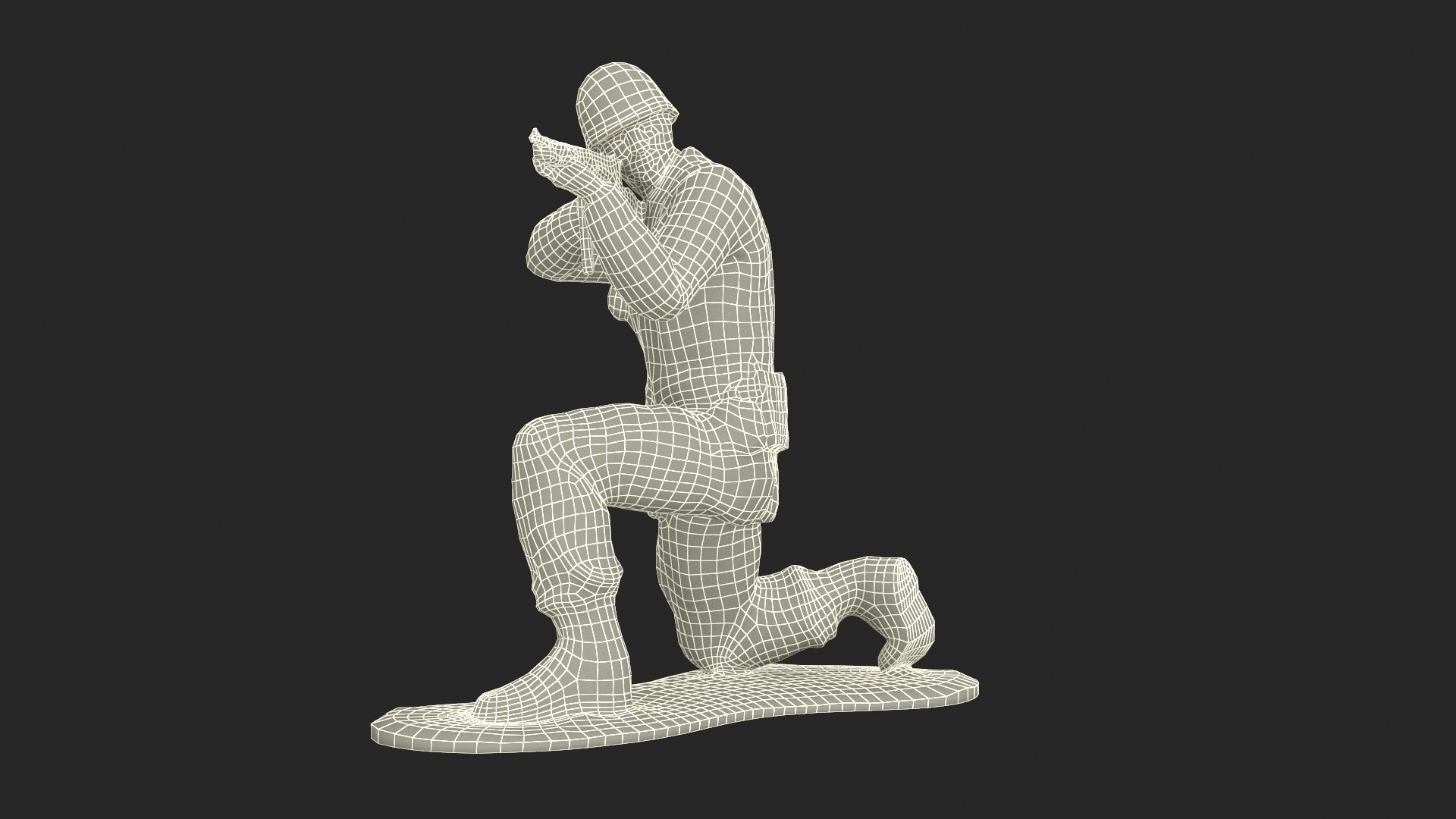 3D Toy Soldier Crouched Down Model - TurboSquid 2185730