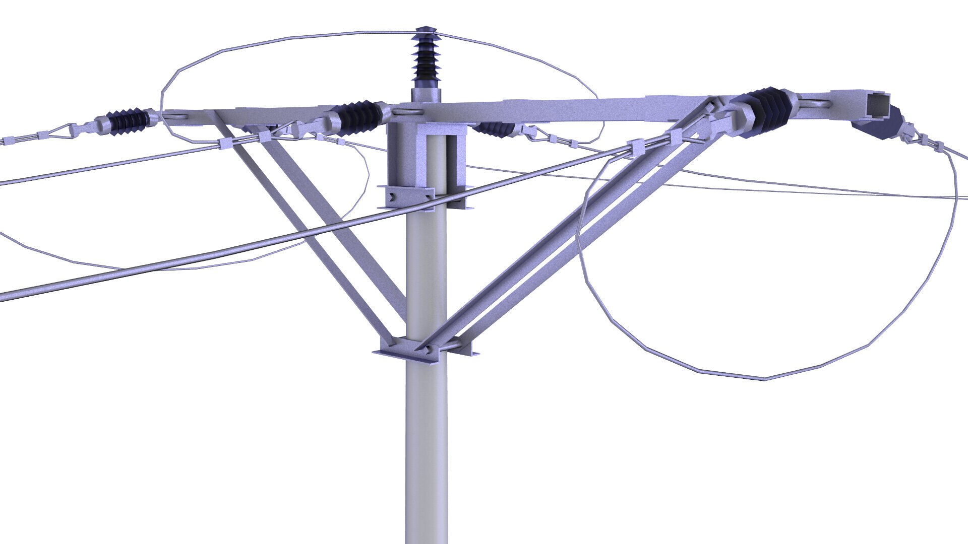 High Voltage Utility Pole Low Poly 18 3D - TurboSquid 1864074