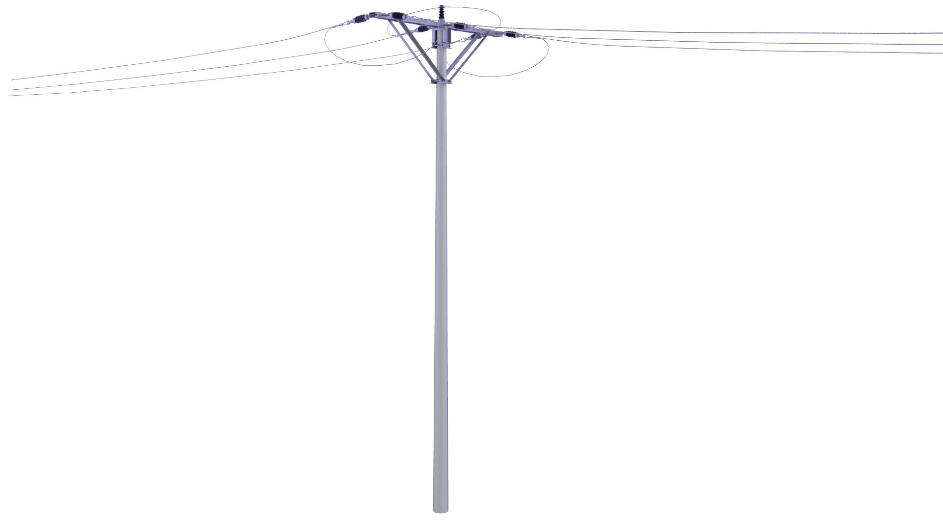 High Voltage Utility Pole Low Poly 18 3D - TurboSquid 1864074