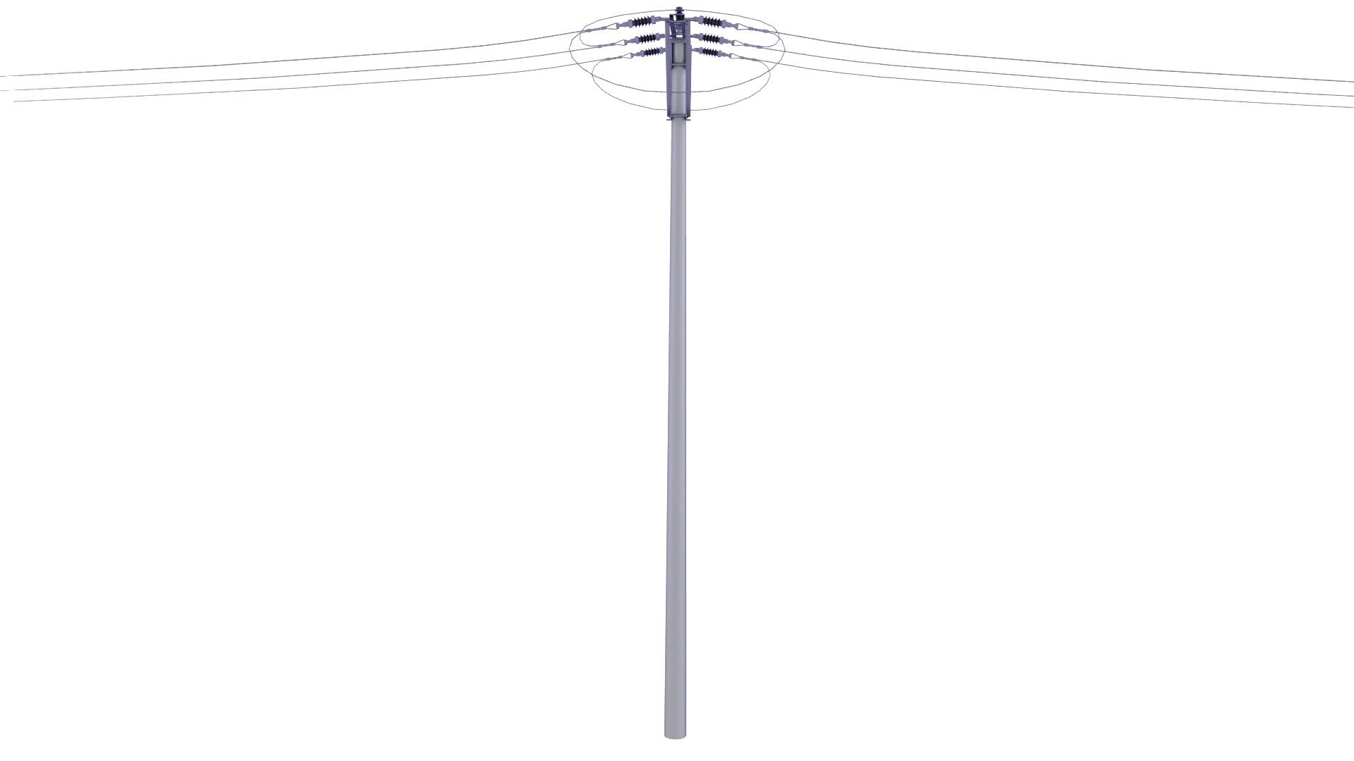 High Voltage Utility Pole Low Poly 18 3D - TurboSquid 1864074