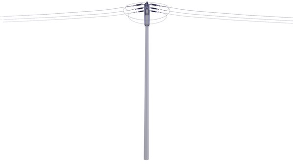 High Voltage Utility Pole Low Poly 18 3D - TurboSquid 1864074