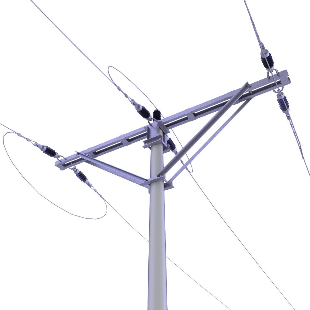 High Voltage Utility Pole Low Poly 18 3D - TurboSquid 1864074