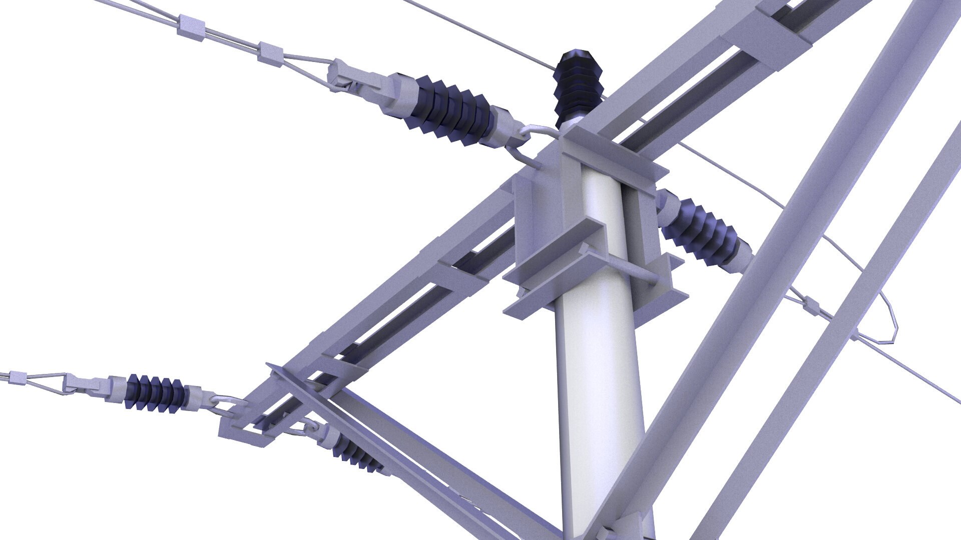 High Voltage Utility Pole Low Poly 18 3D - TurboSquid 1864074