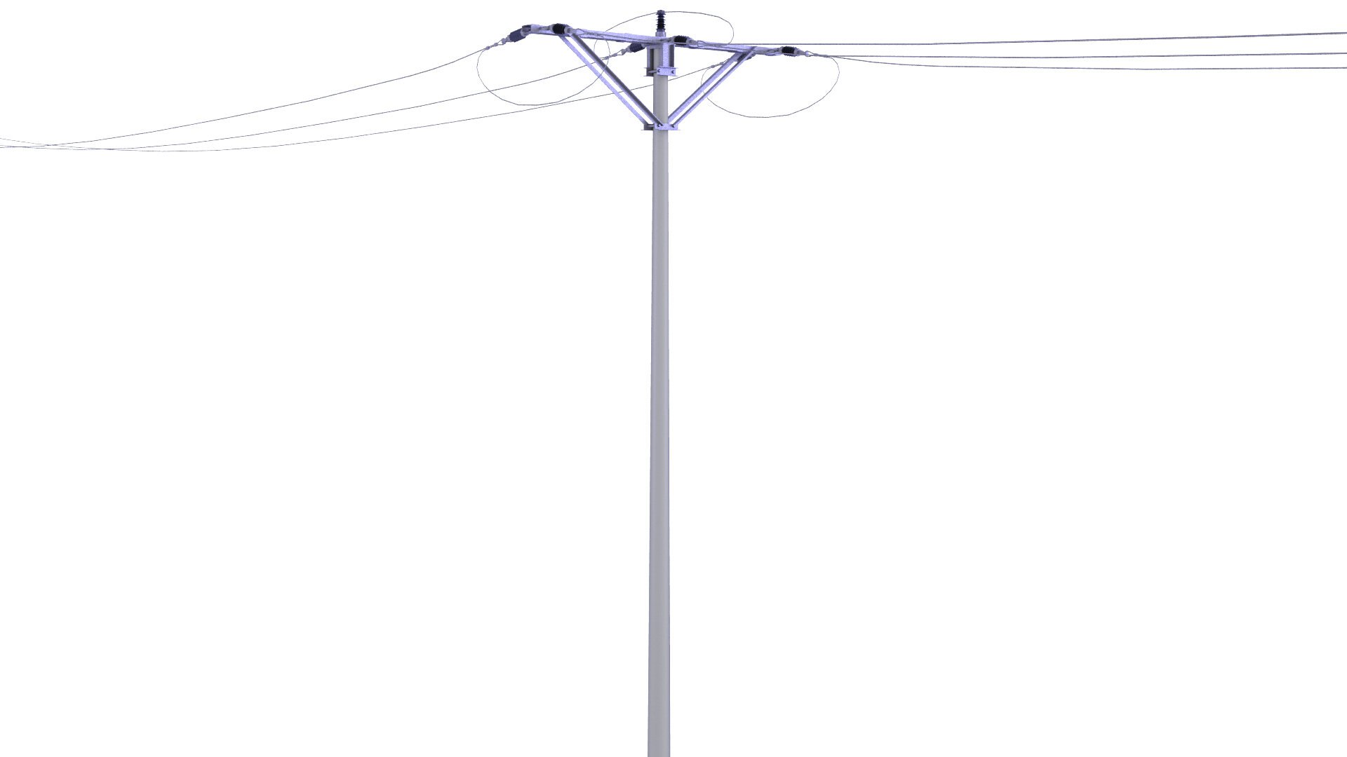 High Voltage Utility Pole Low Poly 18 3D - TurboSquid 1864074