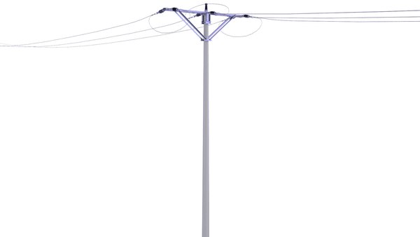 High Voltage Utility Pole Low Poly 18 3D - TurboSquid 1864074