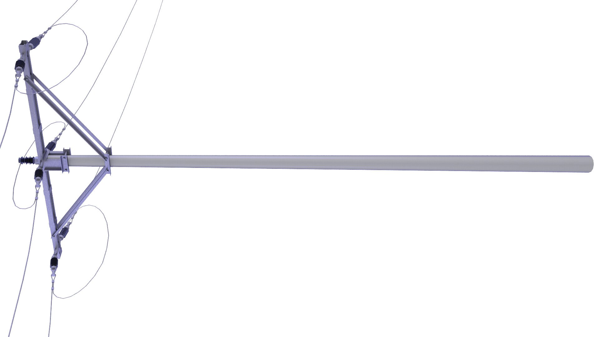 High Voltage Utility Pole Low Poly 18 3D - TurboSquid 1864074