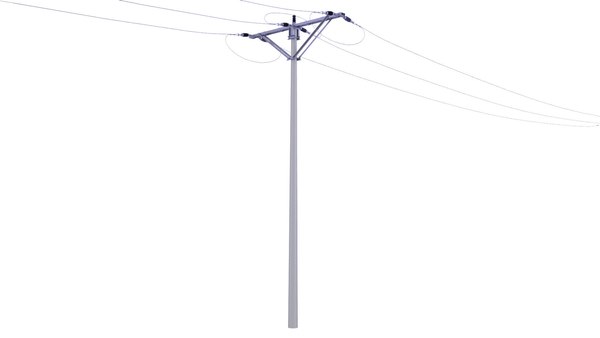 High Voltage Utility Pole Low Poly 18 3D - TurboSquid 1864074