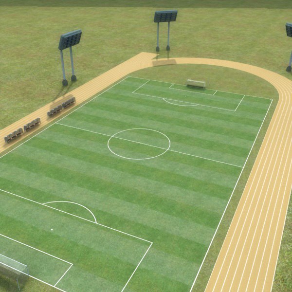3d us-football field