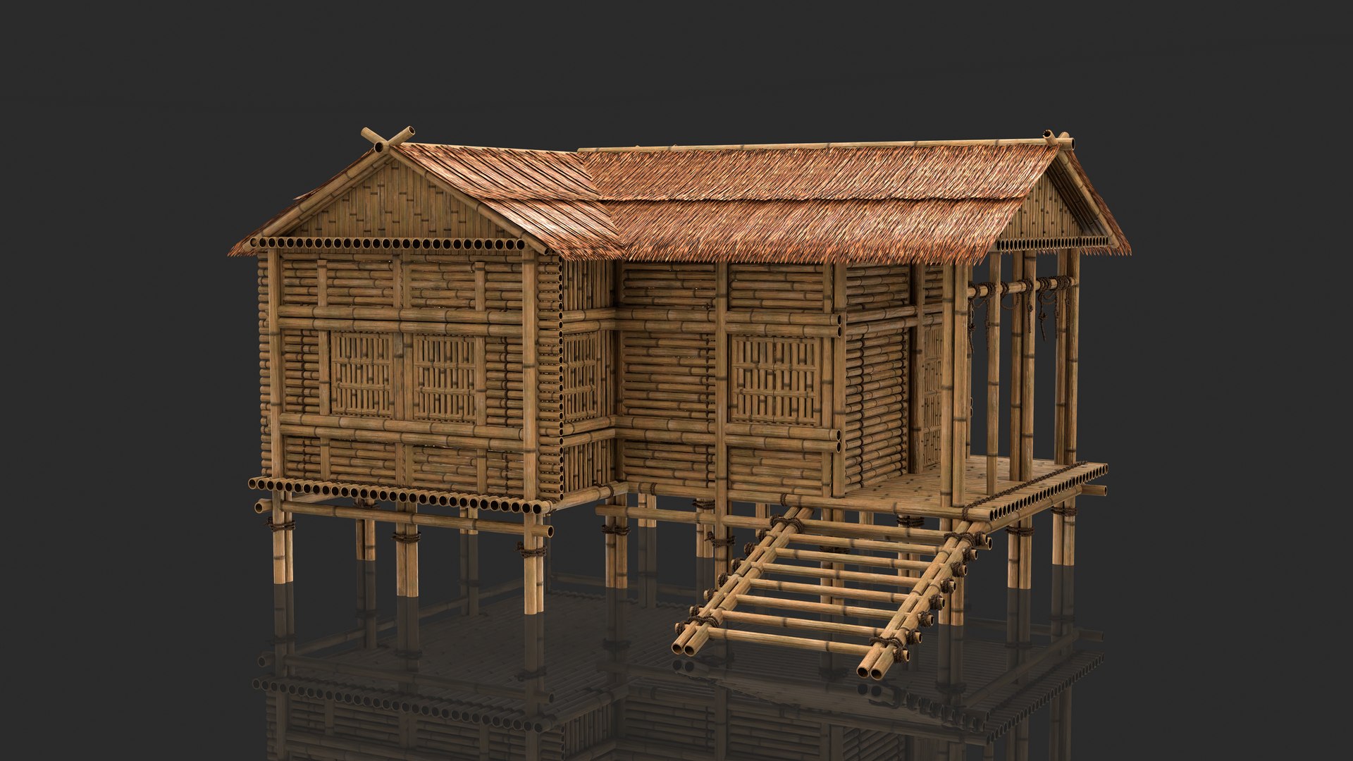 3D Bamboo House 2 - Jungle Hut - TurboSquid 2337075