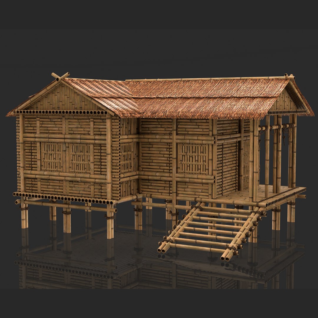 3D Bamboo House 2 - Jungle Hut - TurboSquid 2337075
