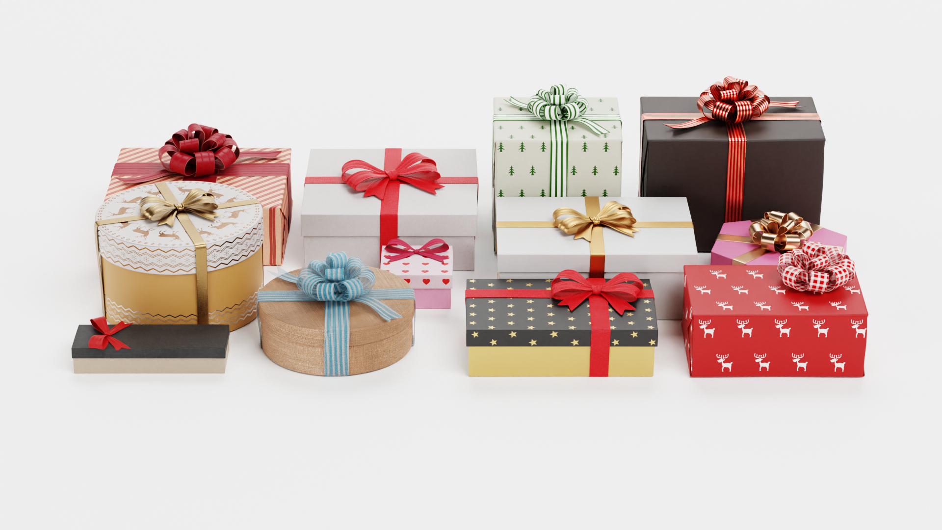 3D Gifts Set Christmas Model - TurboSquid 1990197