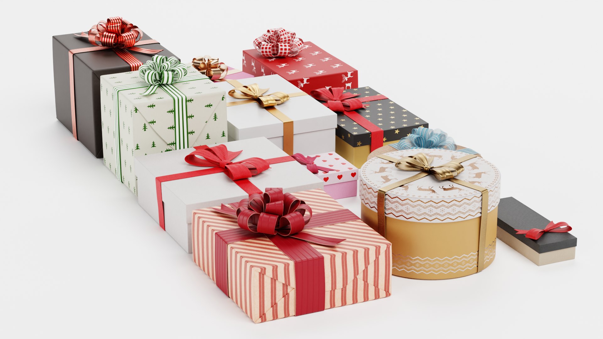 3D Gifts Set Christmas Model - TurboSquid 1990197