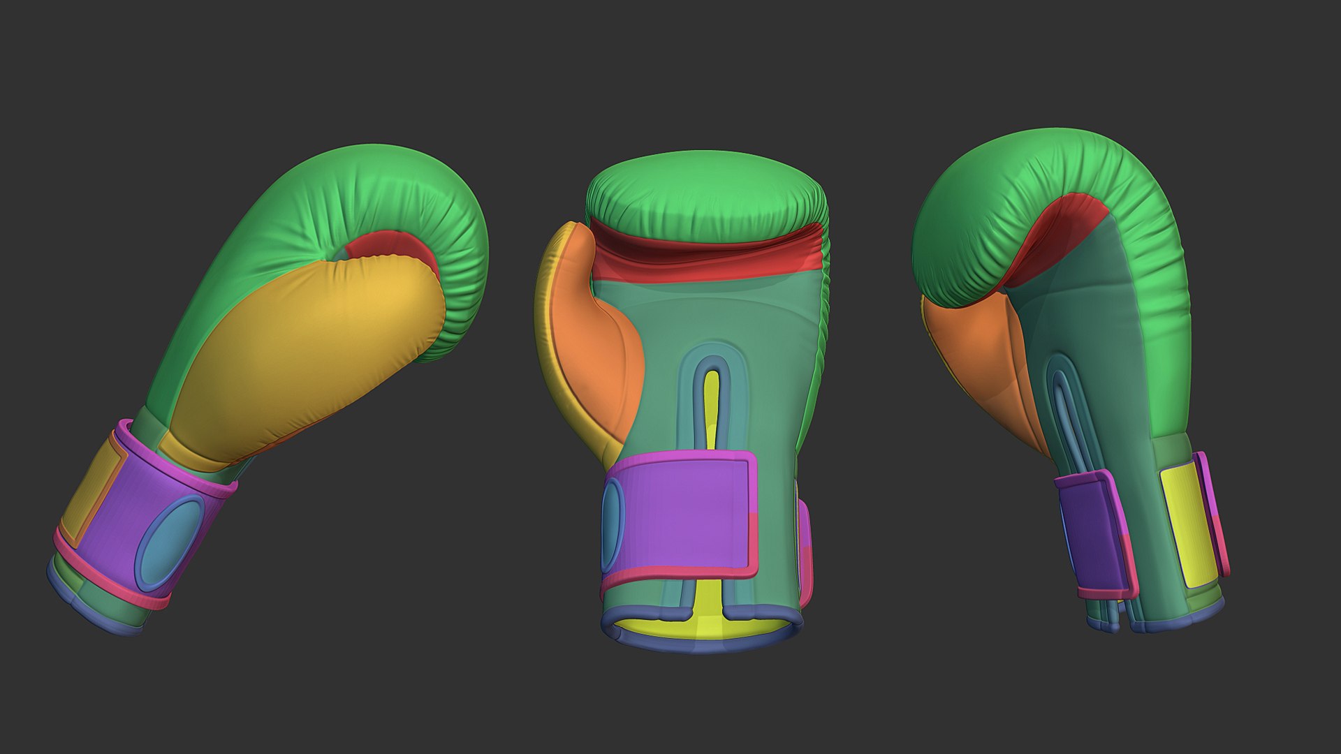 PUNCH Equipament Boxing Gloves Sparring Headgear Collection 3D ...