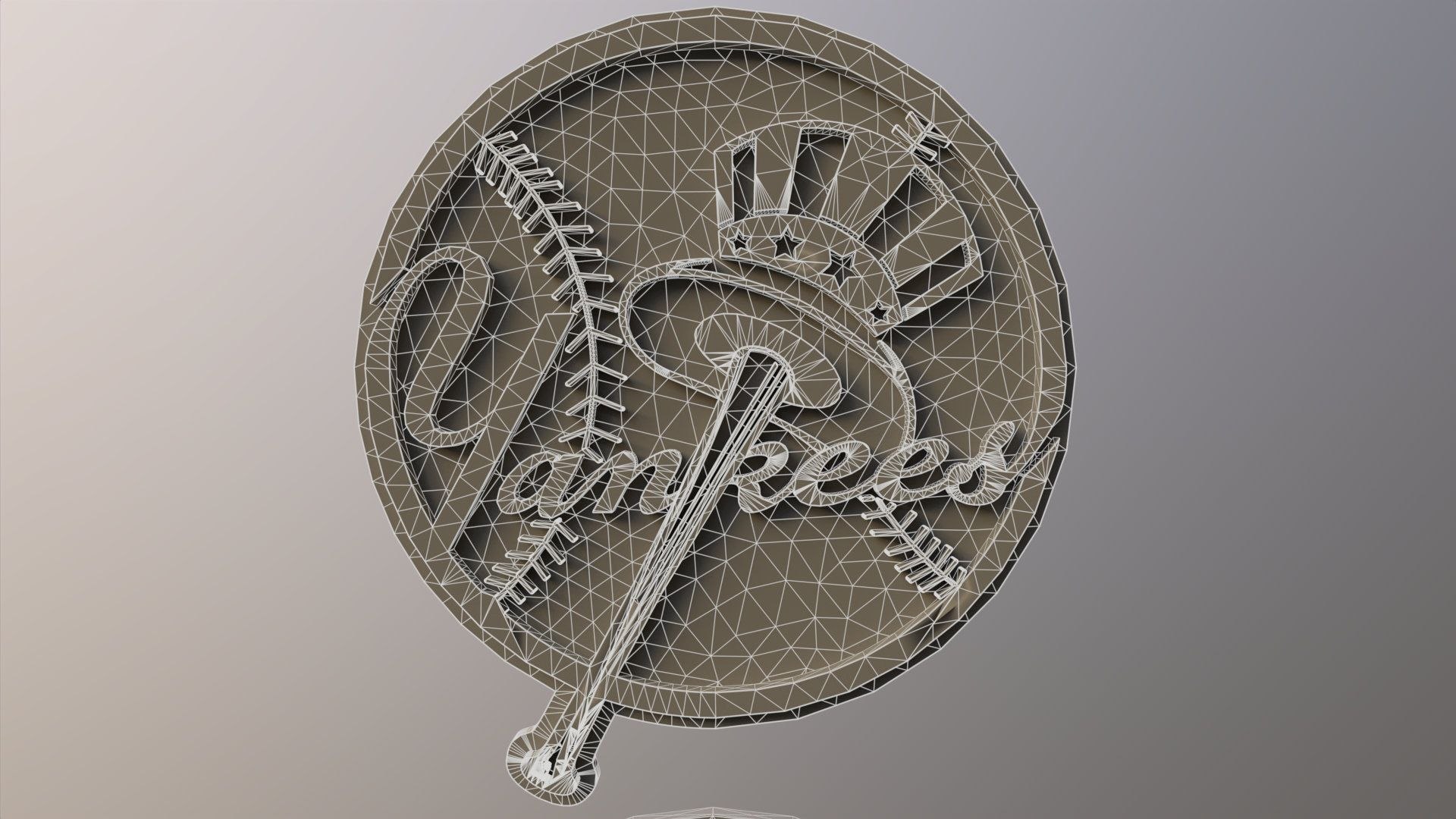 3D New York Yankees Logo Keychan Shield Printable And Renderable ...