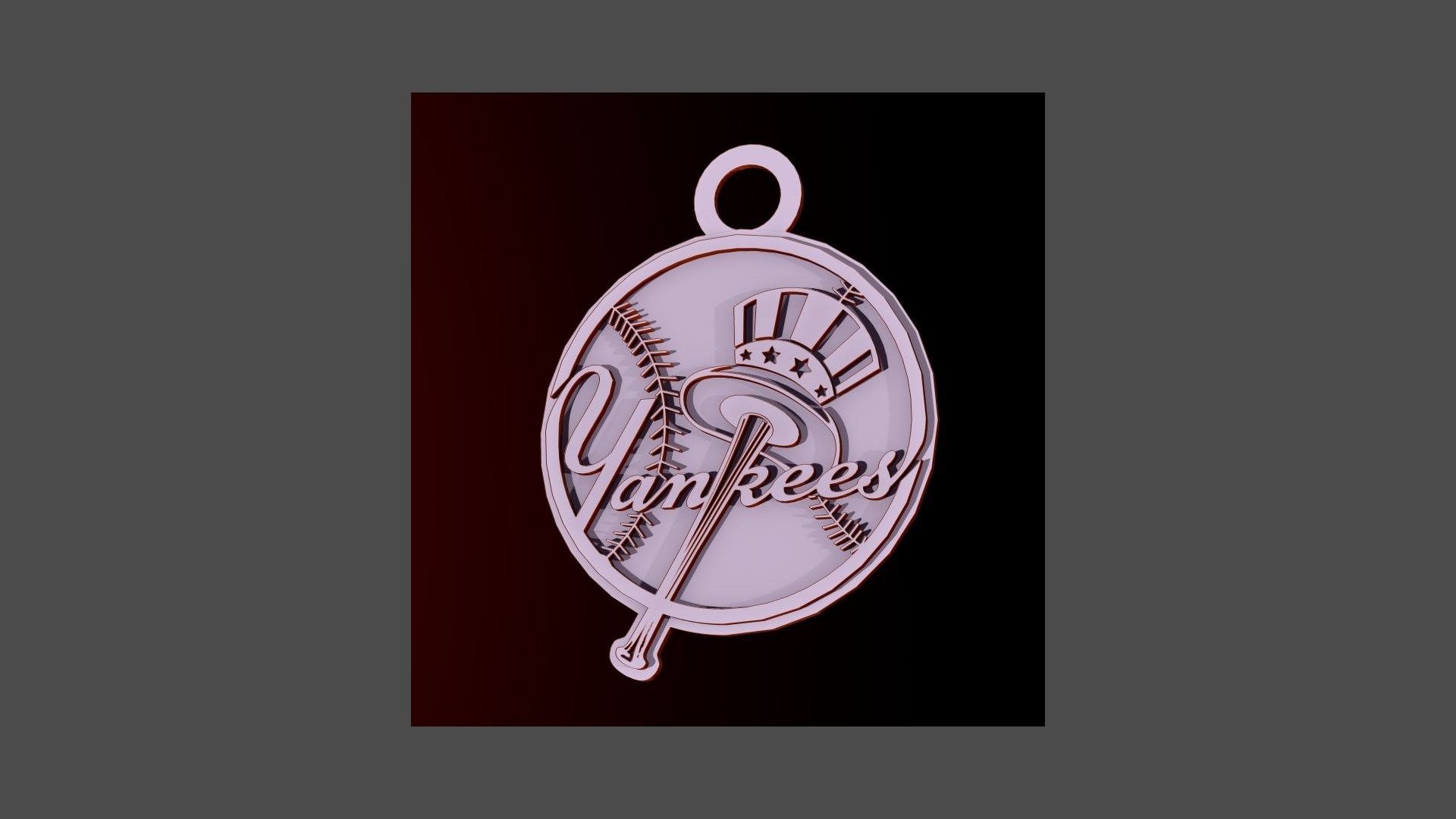 3D New York Yankees Logo Keychan Shield Printable And Renderable ...