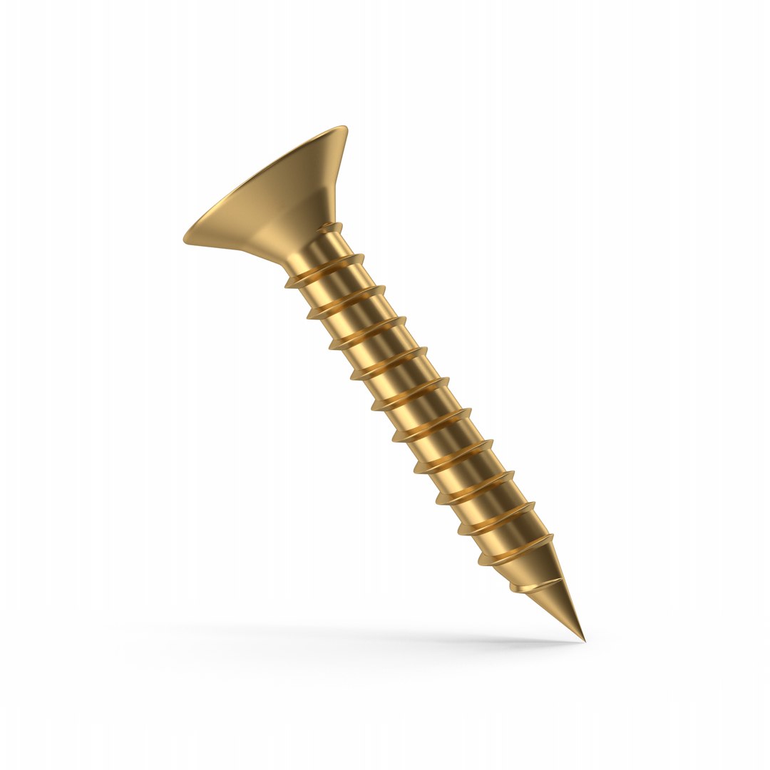 Gold Screw Model - TurboSquid 1877661