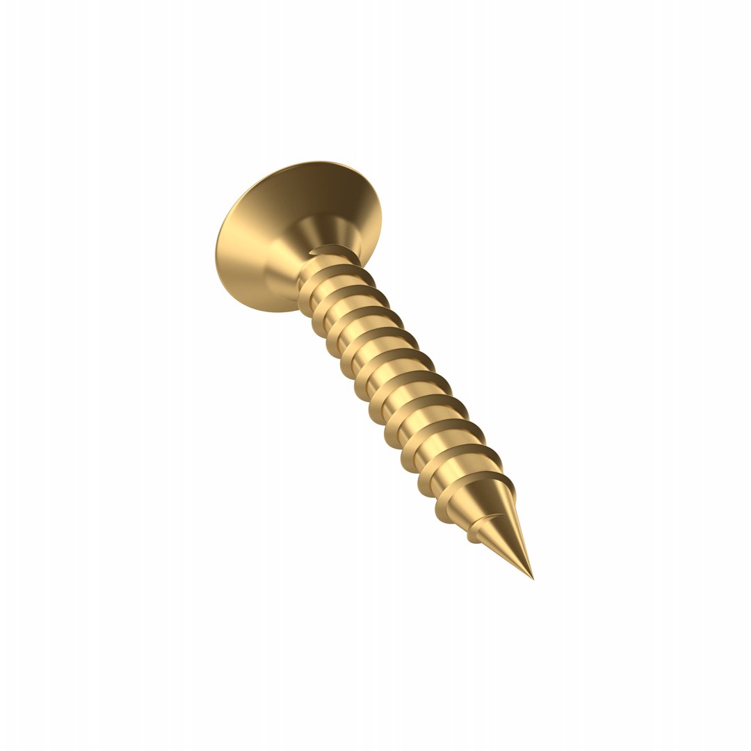 Gold Screw Model - TurboSquid 1877661