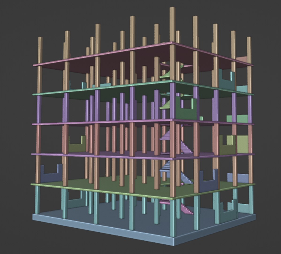 Under Construction Building Low Poly 3D Model - TurboSquid 2154800