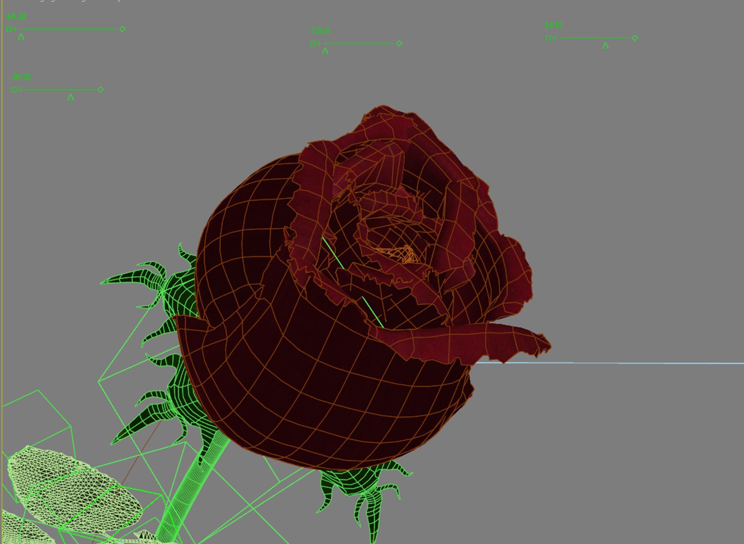3d Model Rose Animation