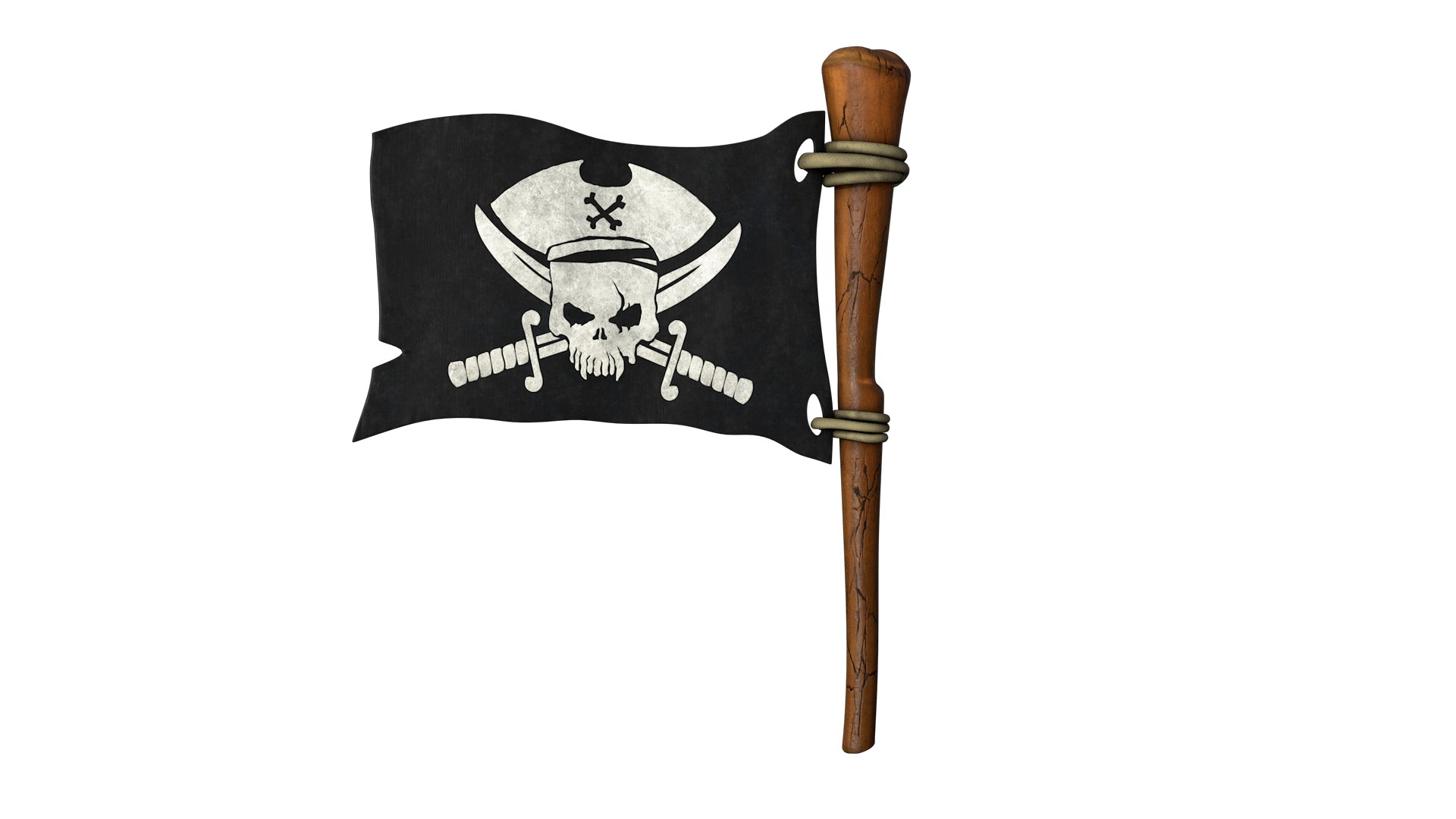3D model Cartoon Pirate Flag - TurboSquid 2173196