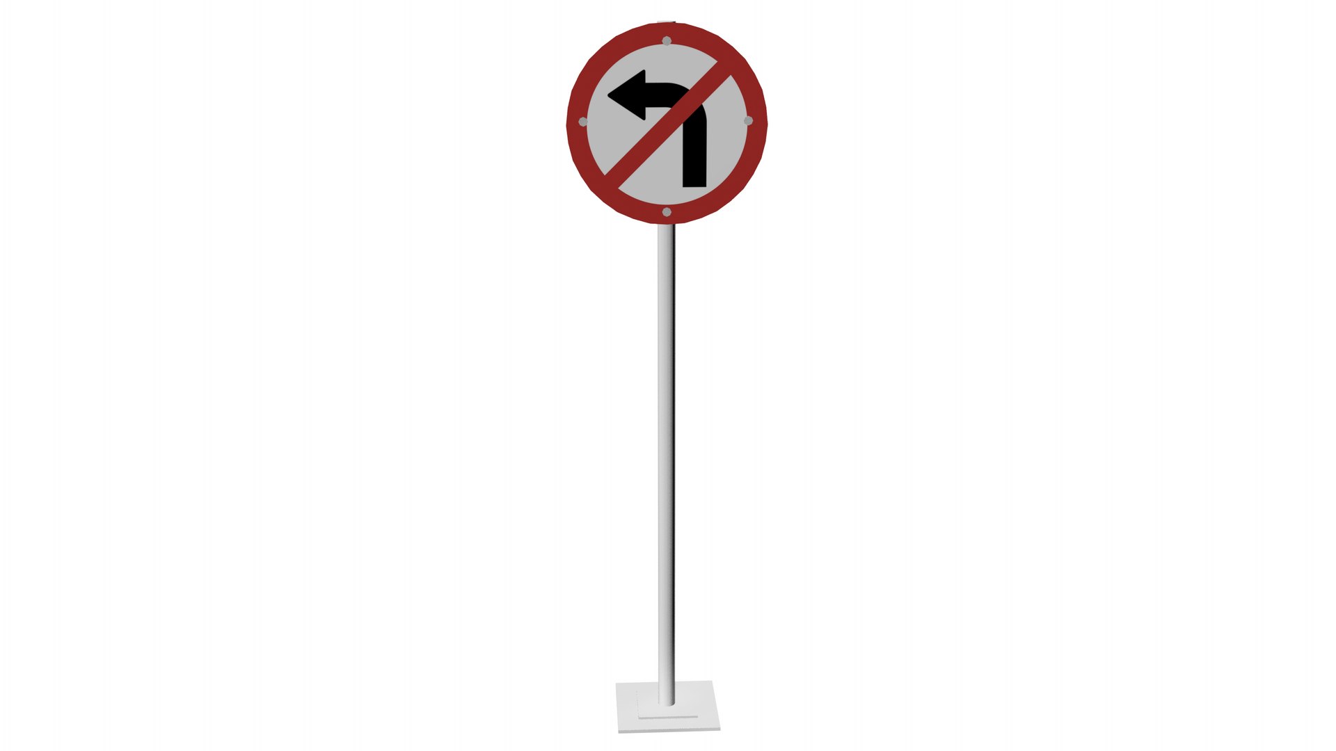 3D Model Signal Turn Left - TurboSquid 1199654