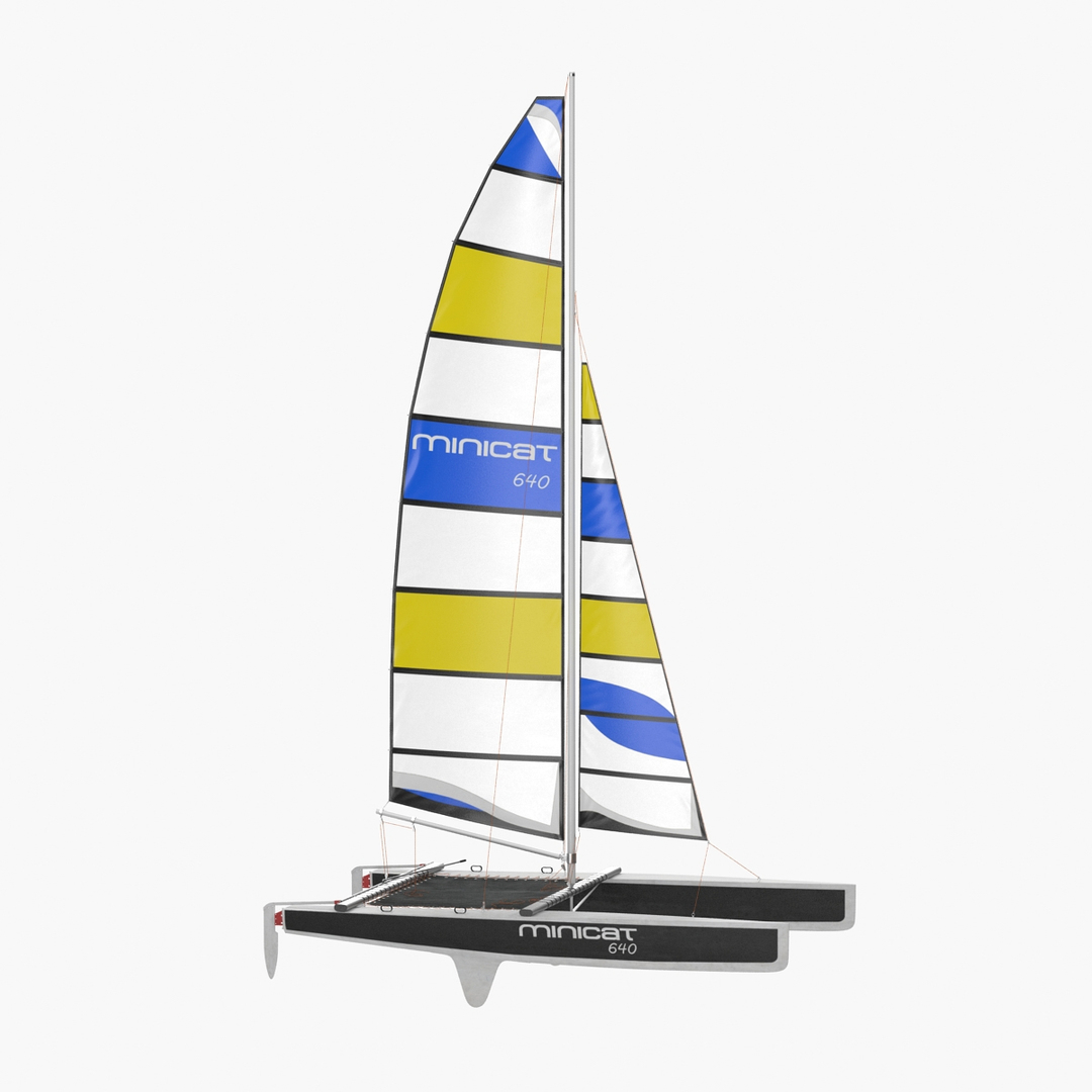 International Class Catamaran Black 3d 3ds