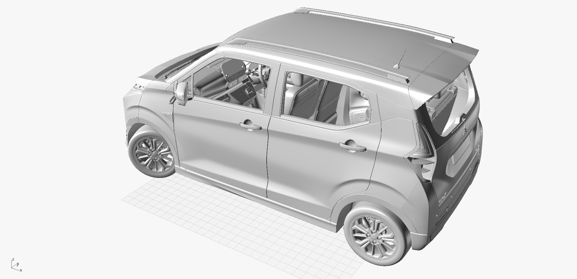 3D Model Mitsubishi EK X EV 2024 With Interior - TurboSquid 2206763
