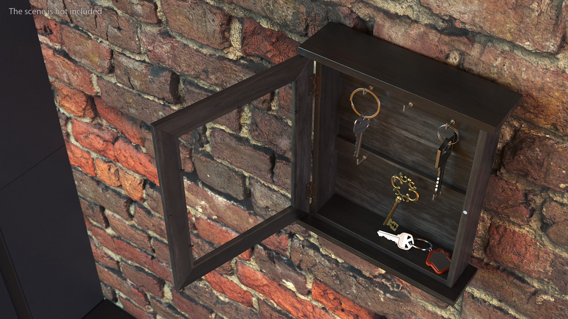 Wooden Key Holder Box With Keys 3D Model - TurboSquid 1818258