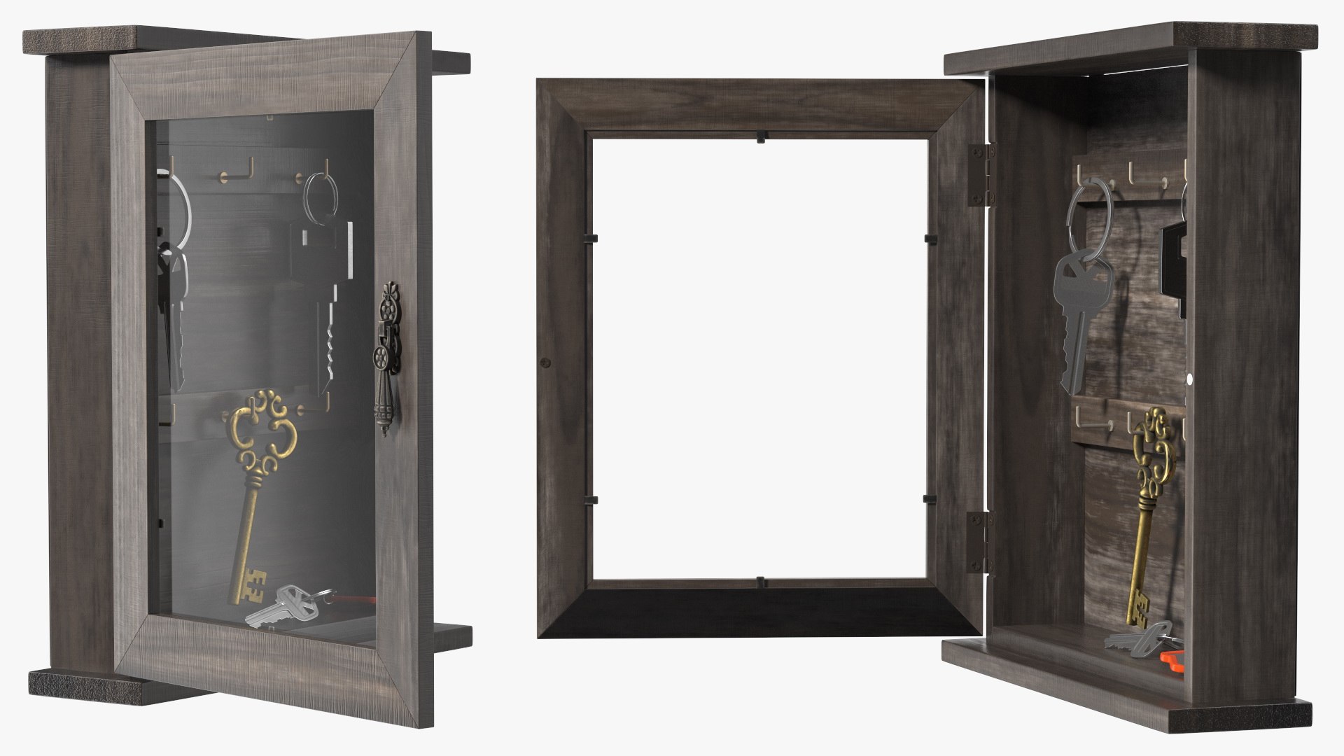 Wooden Key Holder Box With Keys 3D Model - TurboSquid 1818258