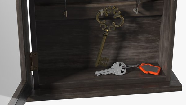 キー付き木製キーホルダーボックス3Dモデル - TurboSquid 1818258
