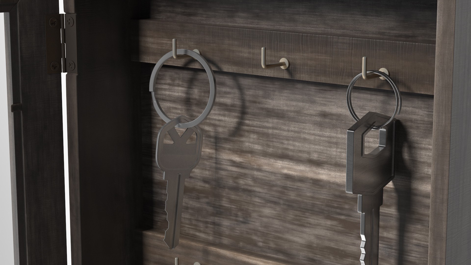 Wooden Key Holder Box With Keys 3D Model - TurboSquid 1818258