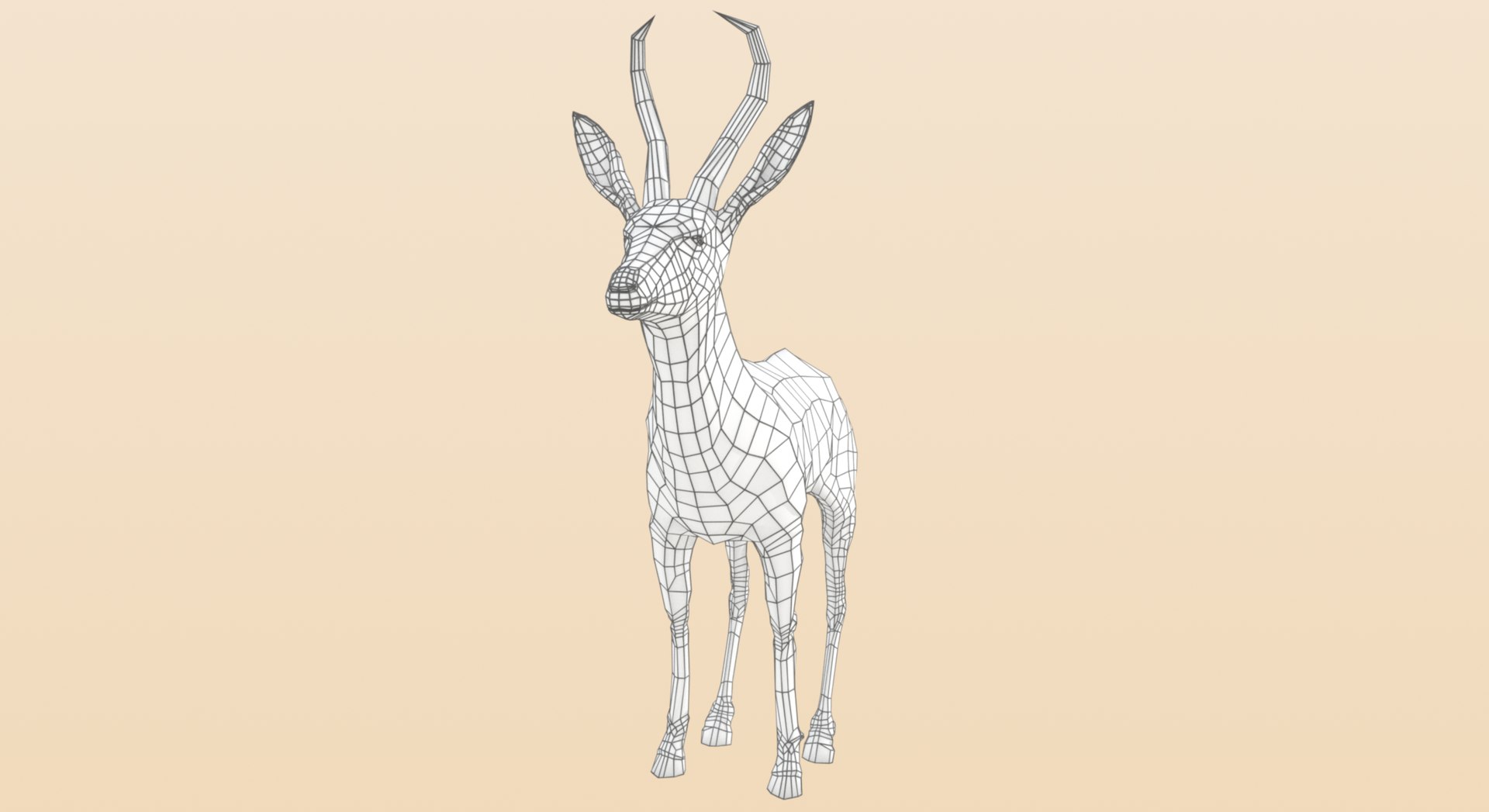 Buck Springbok Impala 3d Model