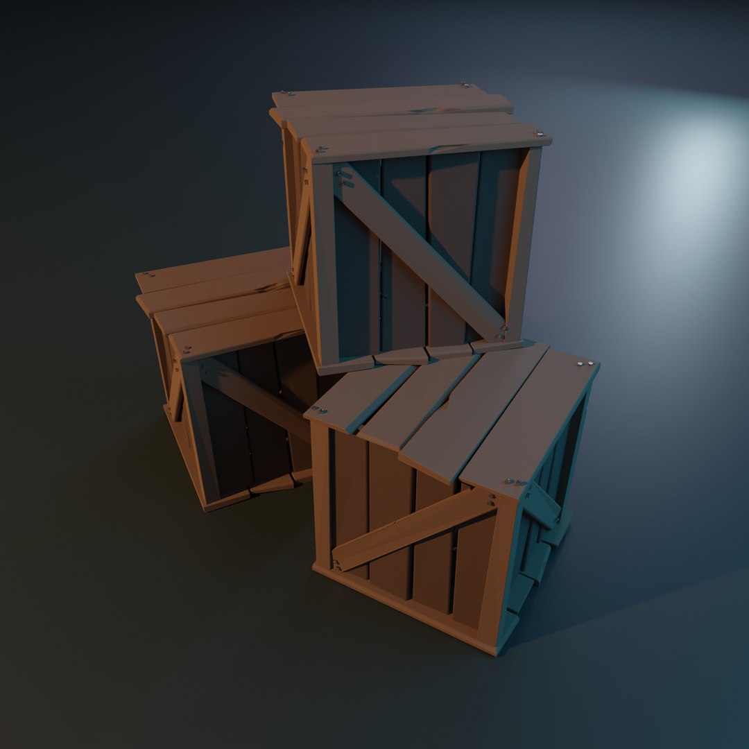 Stylized Wooden Box Low Poly Low-poly 3D Model - TurboSquid 1793950