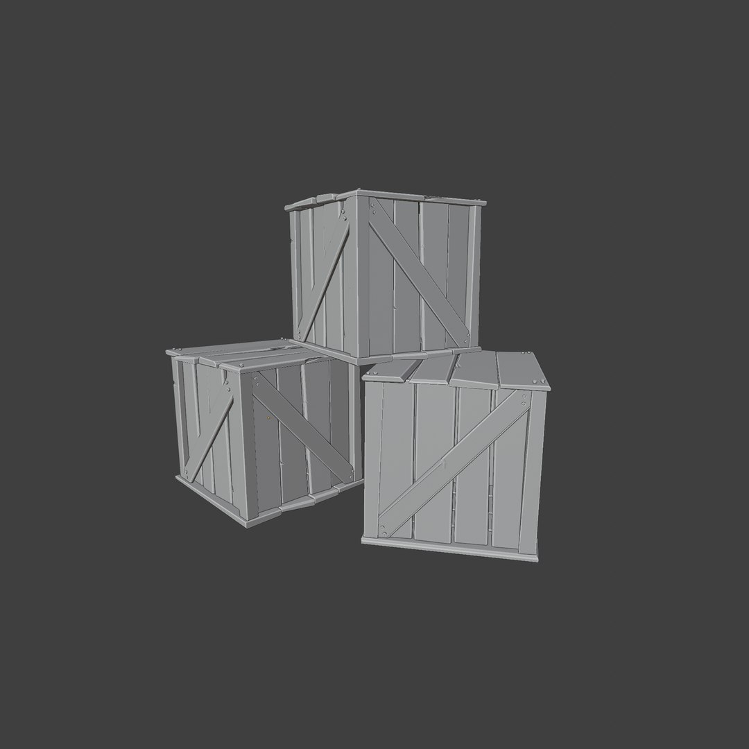 Stylized Wooden Box Low Poly Low-poly 3D Model - TurboSquid 1793950